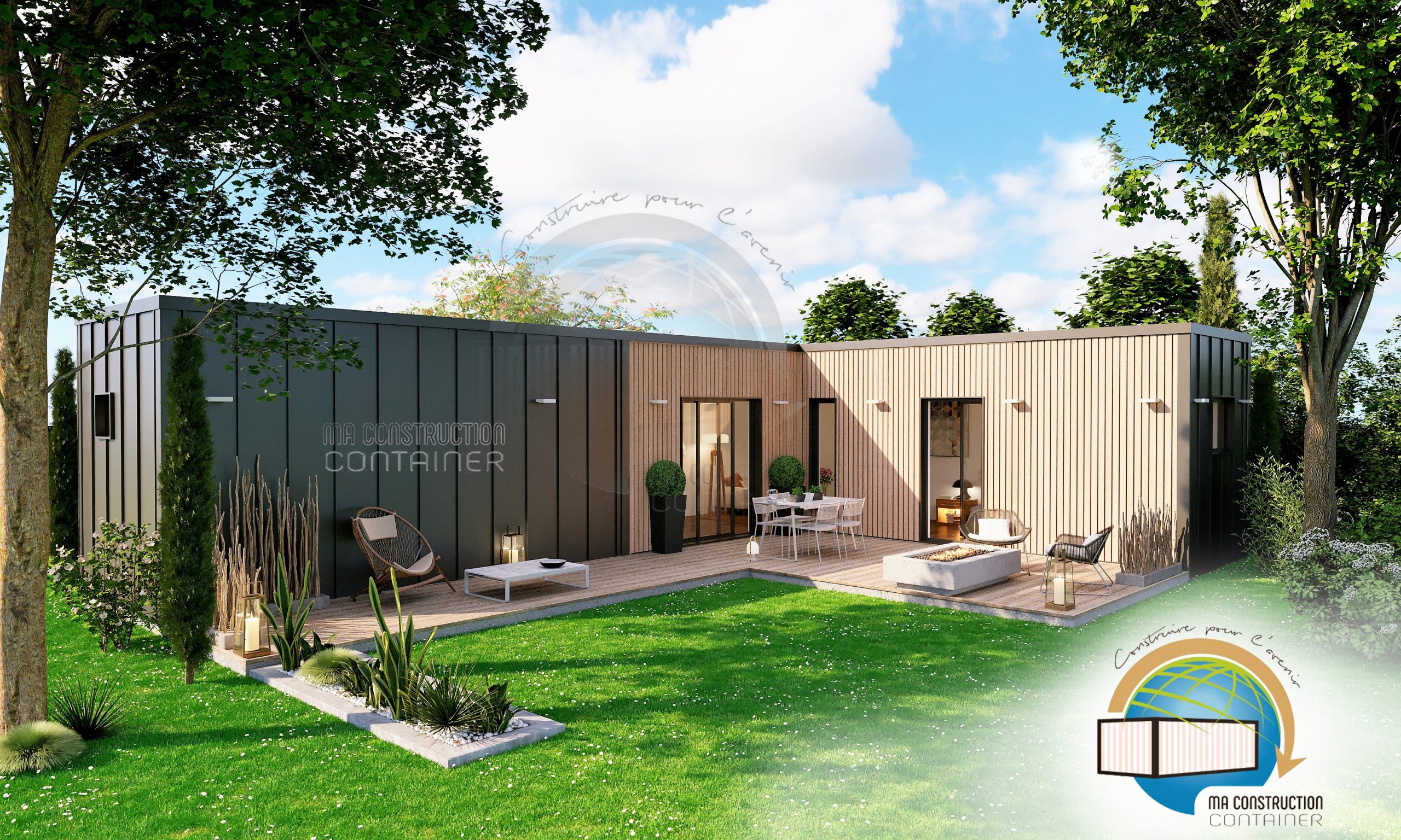 Maison container 85 m² clé en main – Modèle Opale | MCC